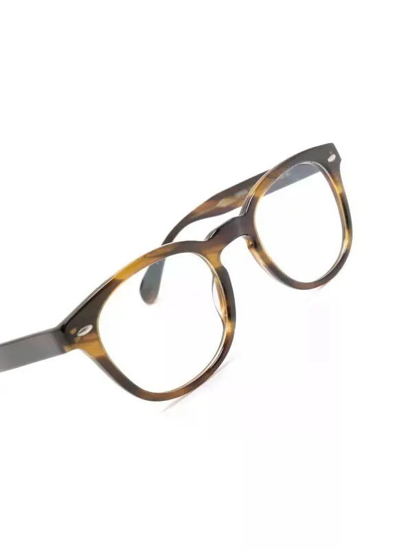 Oliver Spencer Round Frame Eyeglasses - Brown