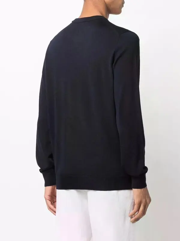 Lacoste Embroidered Logo Crew Neck Jumper - Blue