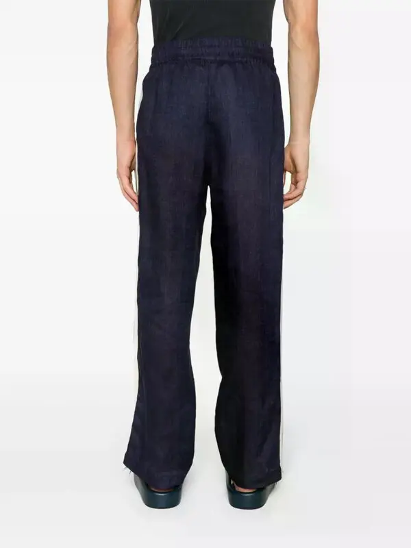 Palm Angels Logo-print Linen Track Pants
