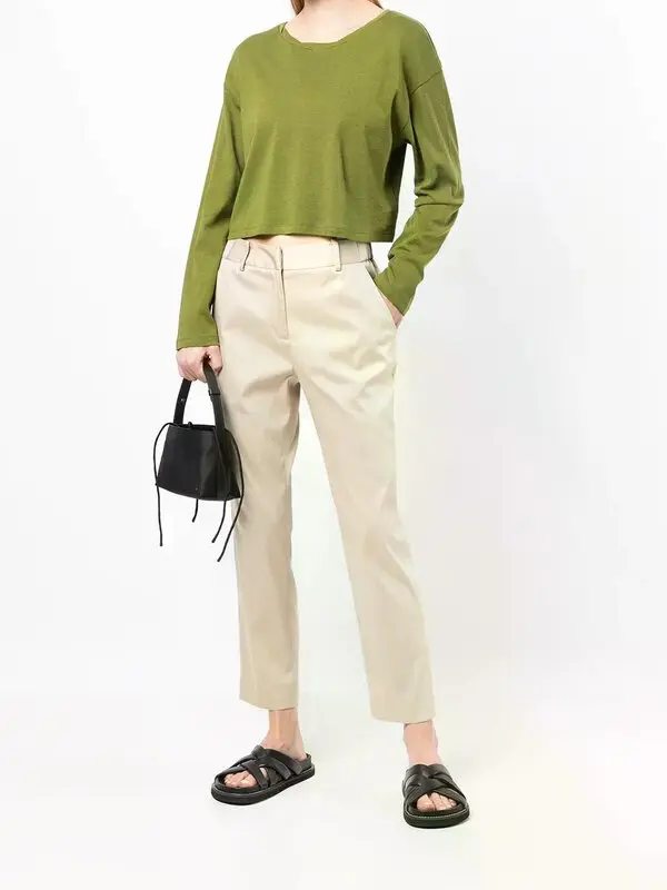 GOODIOUS Cropped Tailored Trousers