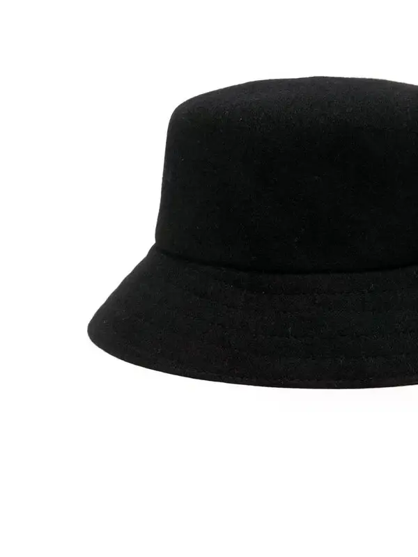KANGOL Logo Patch Bucket Hat - Black