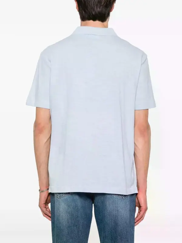 Calvin Klein Logo-patch Mélange Polo Shirt