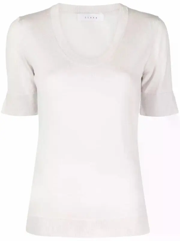 LISKA Round-neck Knitted Top