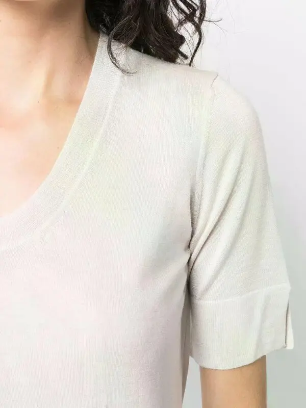 LISKA Round-neck Knitted Top