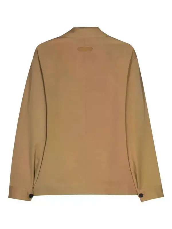 LANVIN Appliqué Logo Wool Jacket