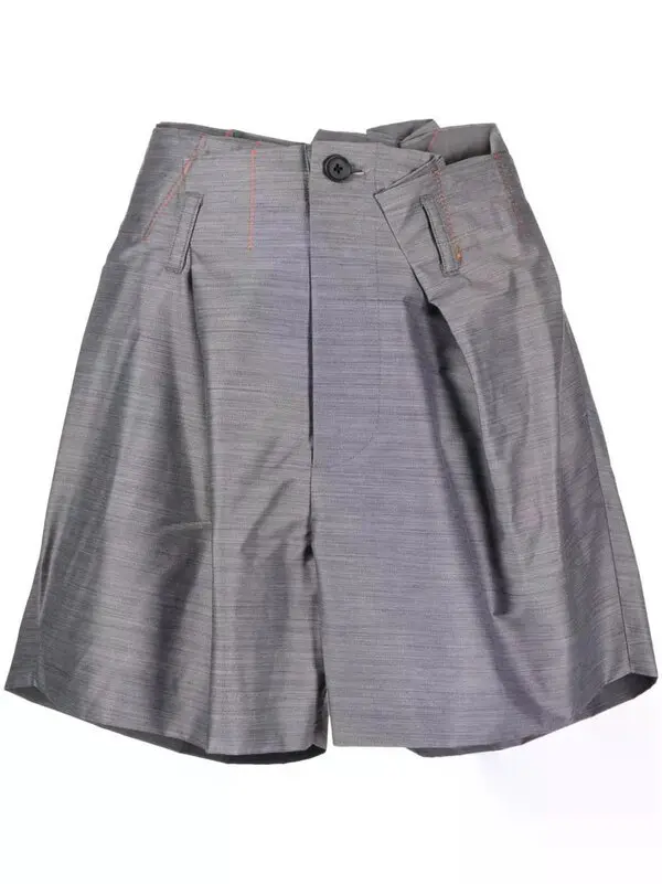Kolor Asymmetric Design Relaxed Shorts - Grey