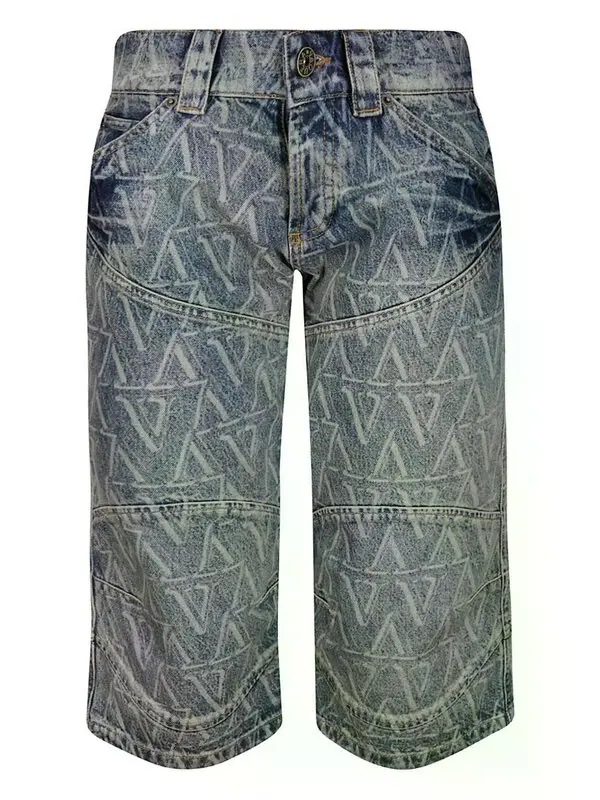 Vaquera Printed Denim Shorts