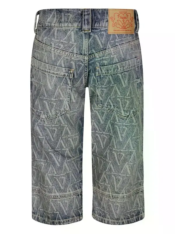 Vaquera Printed Denim Shorts