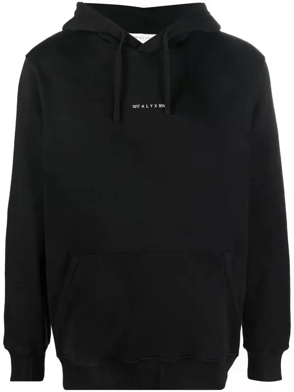 1017 Alyx 9sm Logo Print Cotton Hoodie