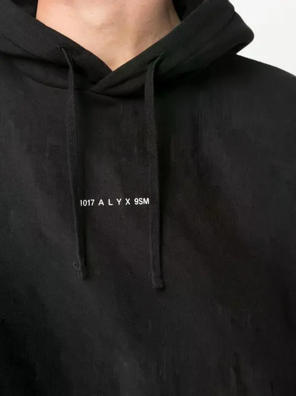 1017 Alyx 9sm Logo Print Cotton Hoodie