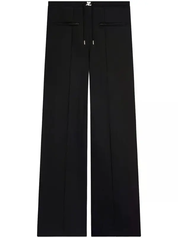 COURREGES Low-rise Wide Leg Track Pants With Zip Pockets