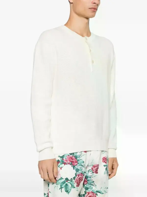 FURSAC Cotton-cashmere Blend Open Knit Sweater