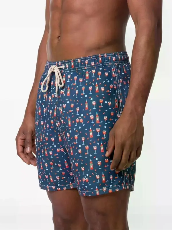 MC2 SAINT BARTH Graphic-print Swim Shorts - Blue