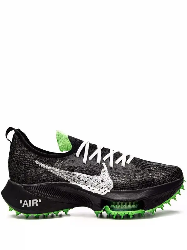 Nike X Off White Air Zoom Tempo Next% Scream Green Sneakers - Black