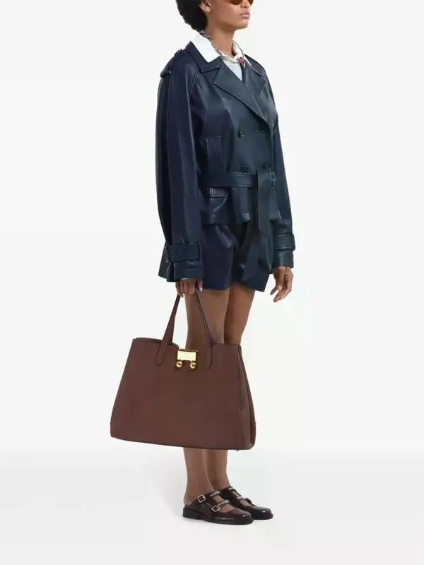 Marni Leather Double-breasted Jacket