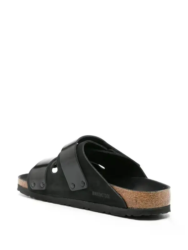 BIRKENSTOCK Calf Leather Slides - Black