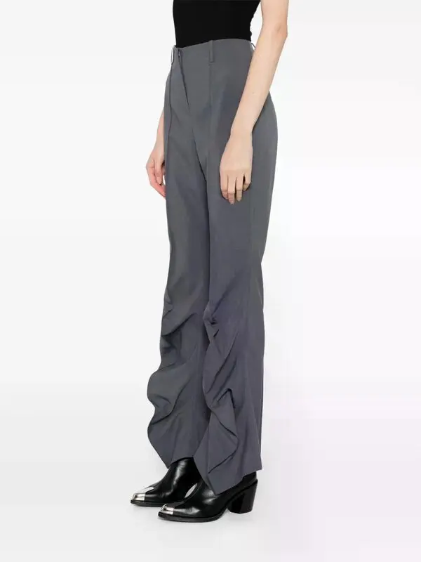 BESFXXK Draped Front Hook And Zip Fastening Trousers