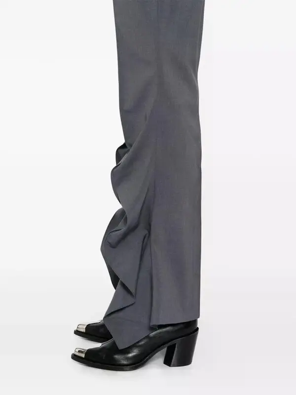 BESFXXK Draped Front Hook And Zip Fastening Trousers
