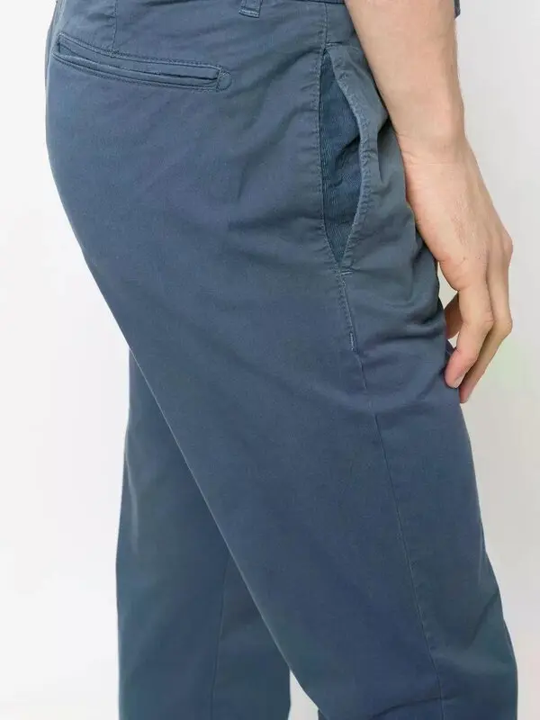 Massimo Alba Off-centre Button Chinos - Blue