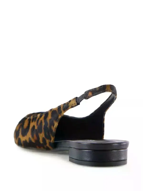 NOTABENE Gilda Leopard-print Slingback Ballerinas - Brown