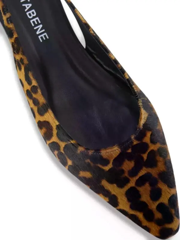 NOTABENE Gilda Leopard-print Slingback Ballerinas - Brown