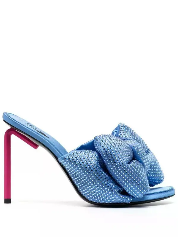 Off-White Allen 80mm Rhinestone Embellished Bow Sandals