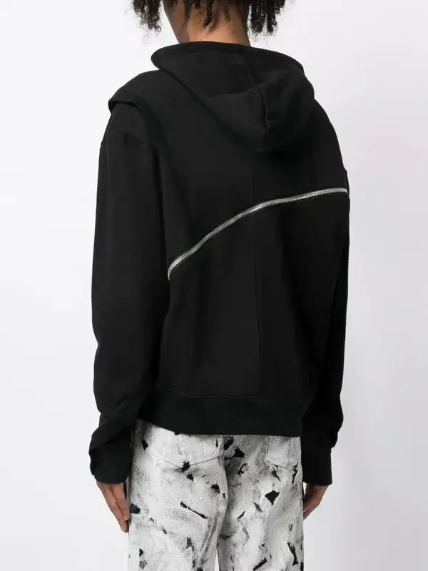 HELIOT EMIL Zipped Organic Cotton Hoodie