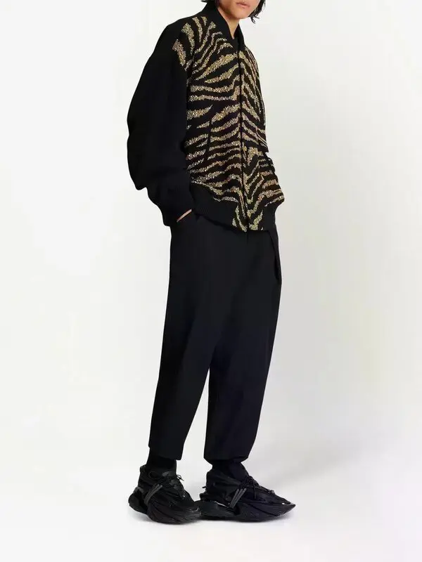 Balmain Metallic Zebra-print Jacket
