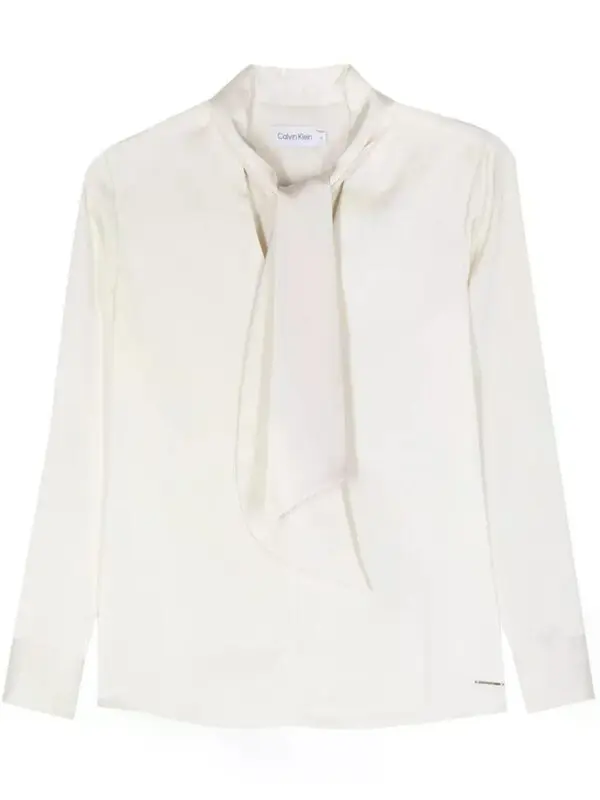 Calvin Klein Satin Pussy-bow Blouse