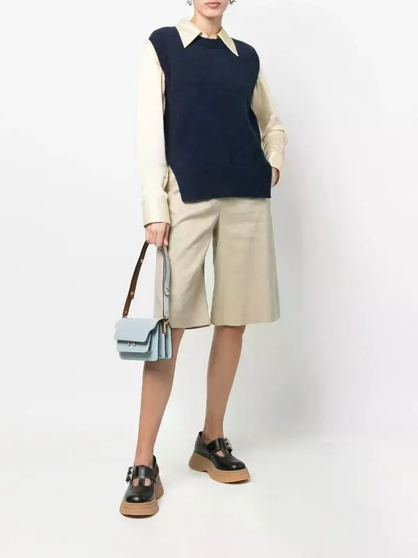 BARRIE Iconic Sleeveless Cashmere Jumper - Blue