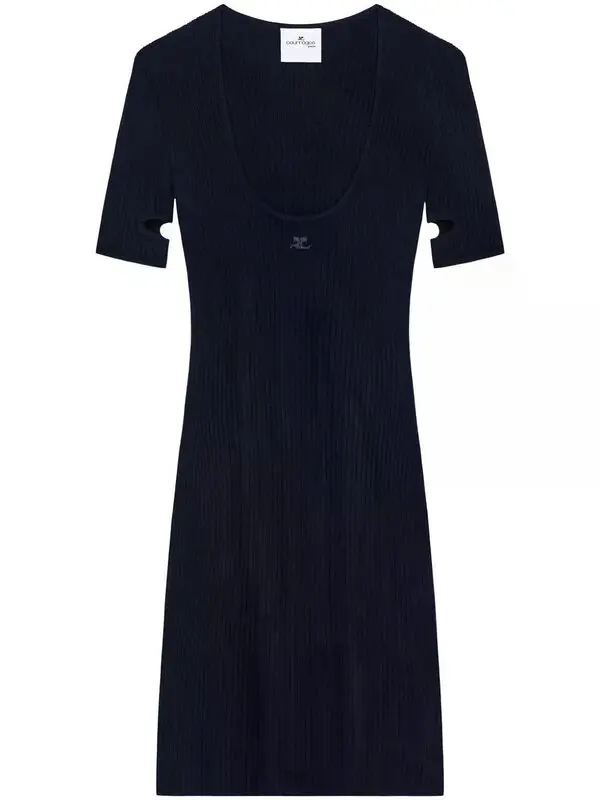COURREGES Cut-out Mini Dress - Blue