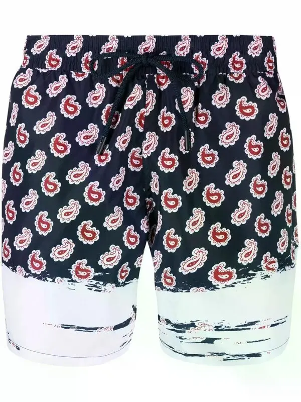 Etro Paisley-print Swim Shorts - Blue