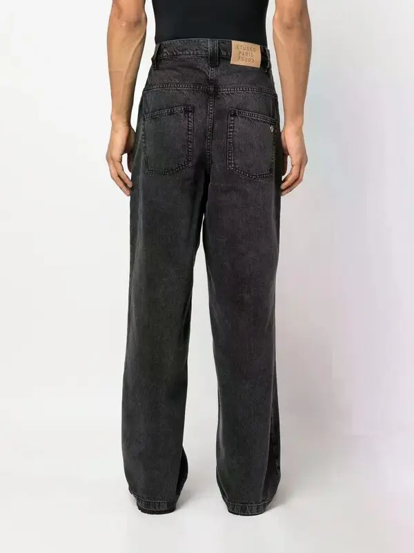Études Studio Mid-rise Straight-leg Jeans - Black