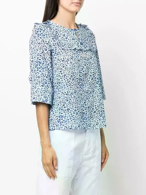 Baum Und Pferdgarten Animal Print Organic Cotton Blouse