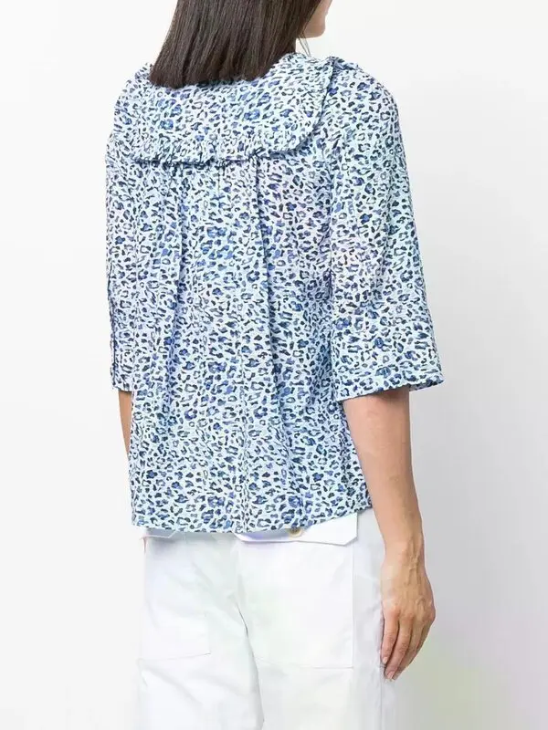 Baum Und Pferdgarten Animal Print Organic Cotton Blouse