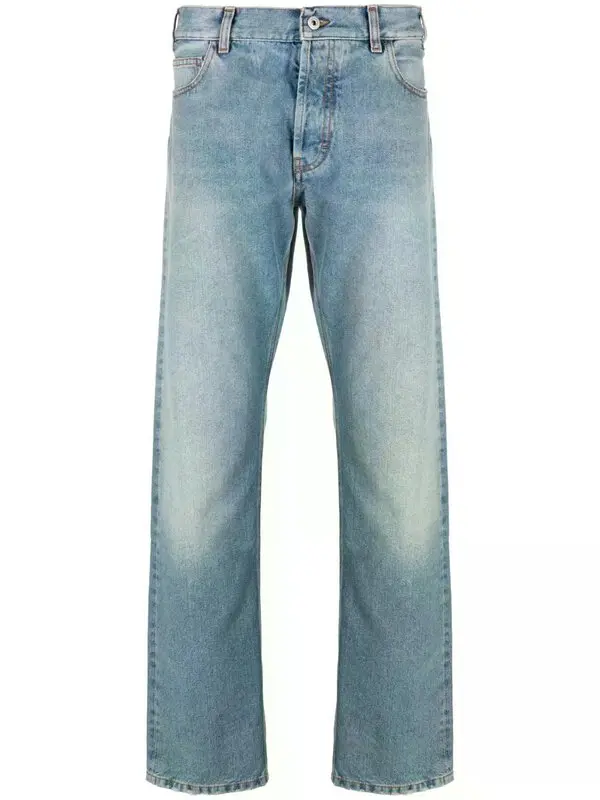 COUNTY OF MILAN Straight-leg Washed Denim Jeans - Blue