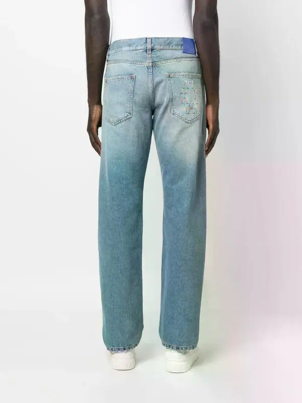 COUNTY OF MILAN Straight-leg Washed Denim Jeans