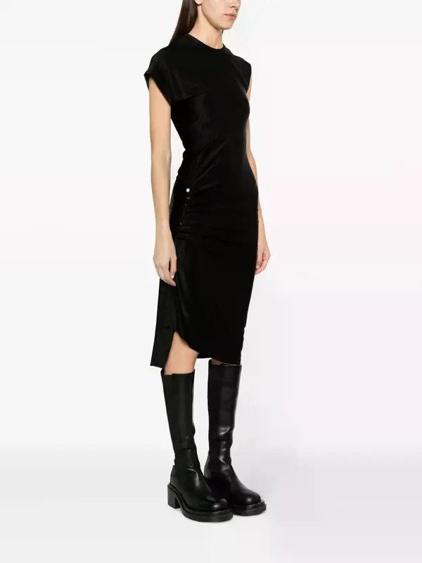 Rabanne Asymmetric Draped Midi Dress
