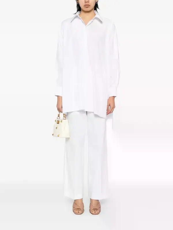 Martin Grant Cotton Shirt With High-low Hem