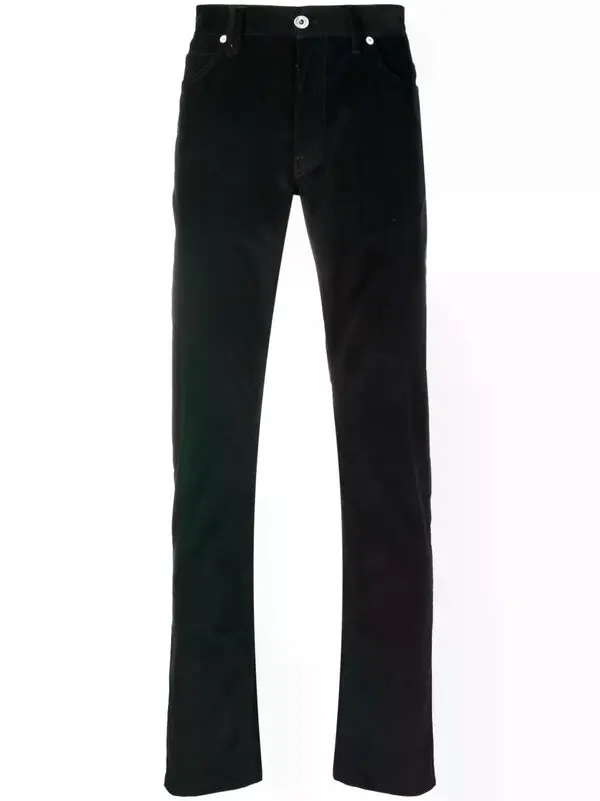 Brioni Straight-leg Cotton Trousers - Black