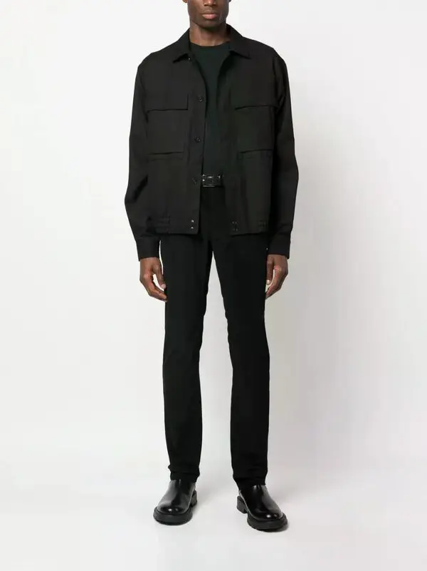 Brioni Straight-leg Cotton Trousers - Black