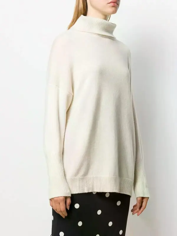 Chinti & Parker Roll Neck Cashmere Sweater - Neutrals