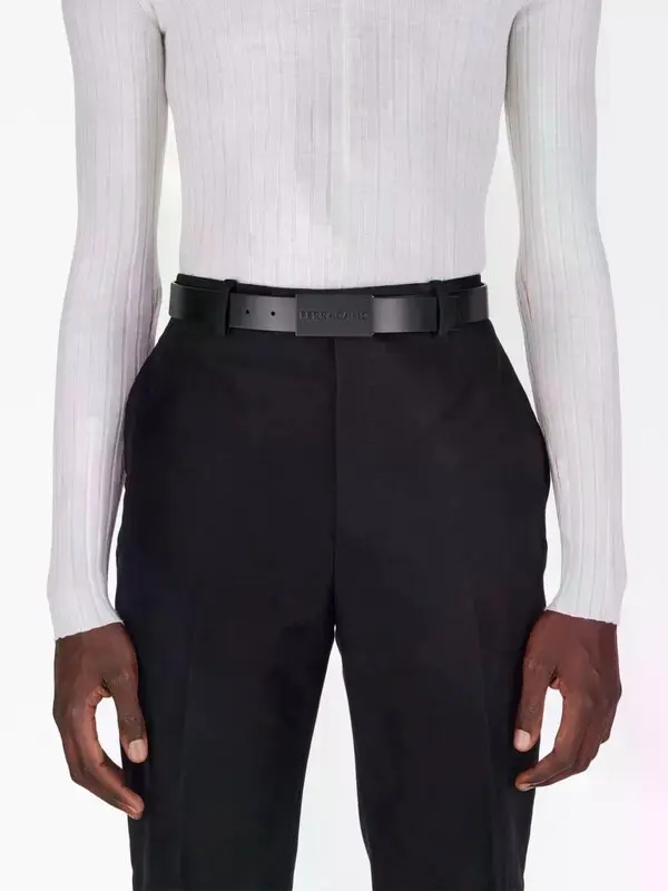FERRAGAMO Logo Engraved Leather Belt