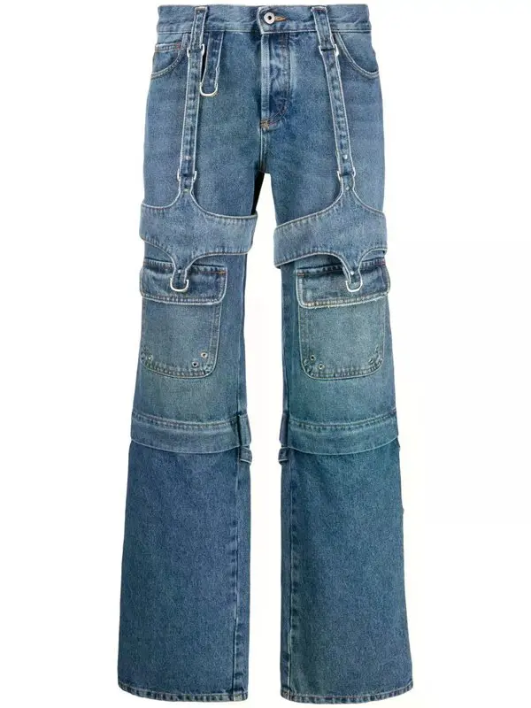 Off-White Cargo Zip Straight-leg Jeans