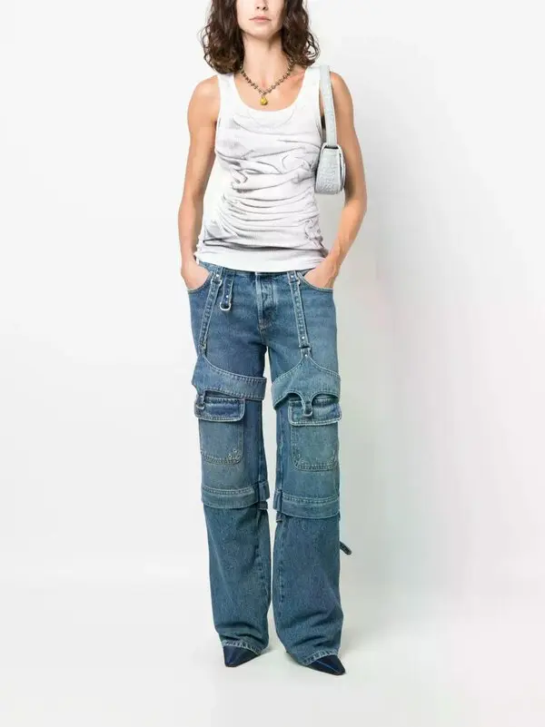 Off-White Cargo Zip Straight-leg Jeans