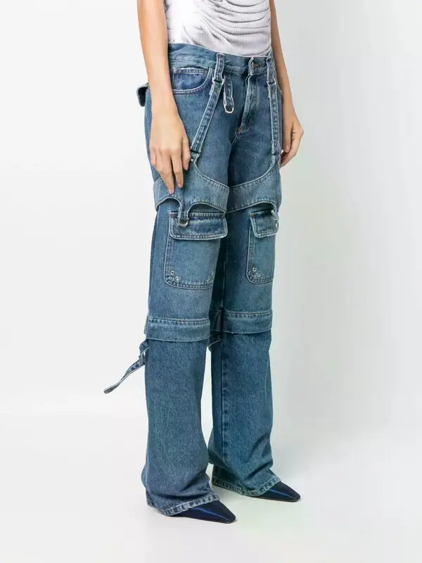 Off-White Cargo Zip Straight-leg Jeans