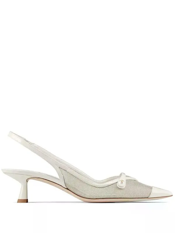 JIMMY CHOO Amita 45mm Slingback Pumps - Silver