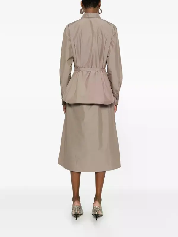 Fendi Poplin Shirt Dress With Belt