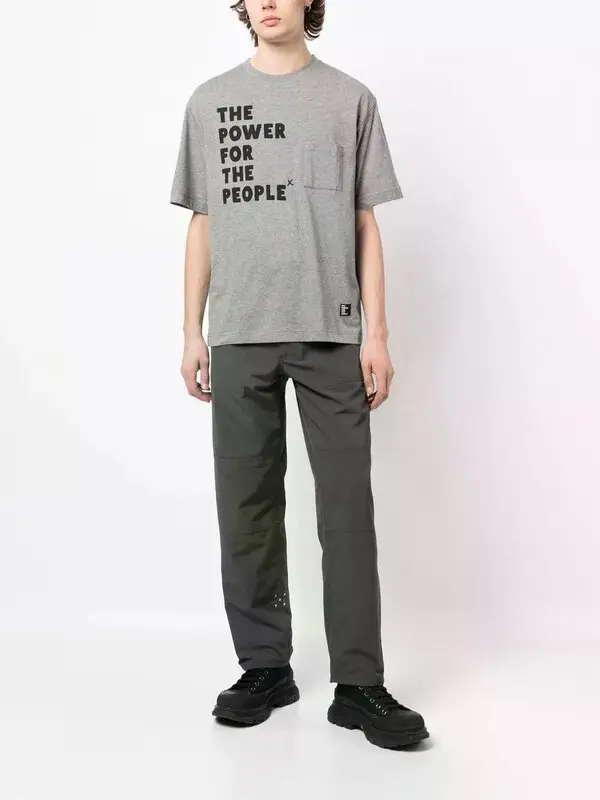 THE POWER FOR THE PEOPLE Logo Print Short-sleeve T-shirt