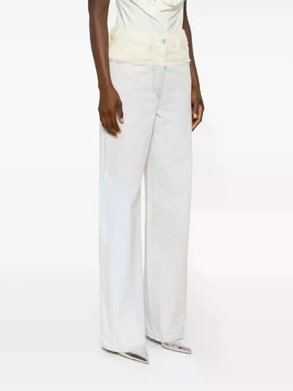 Givenchy 4g Liquid-button Tweed-panel Jeans